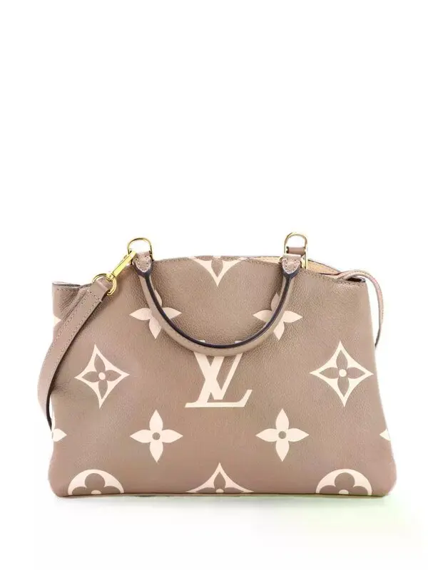 LOUIS VUITTON Petit Palais Handbag Bicolor Monogram Empreinte Giant Satchel - Neutrals