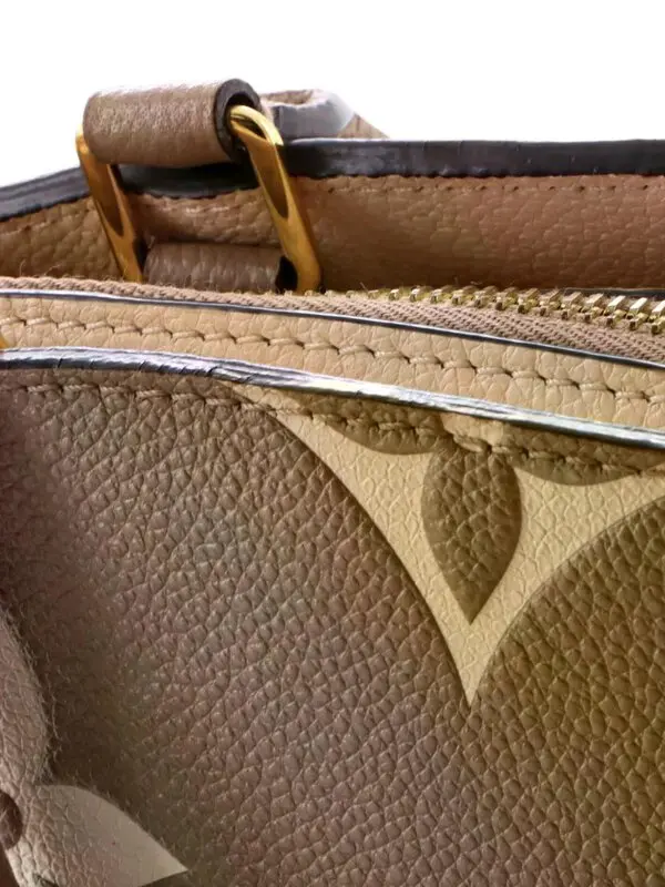 LOUIS VUITTON Petit Palais Handbag Bicolor Monogram Empreinte Giant Satchel - Neutrals