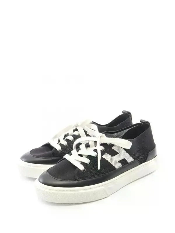 Hermès Knit Sneakers With Signature H Logo