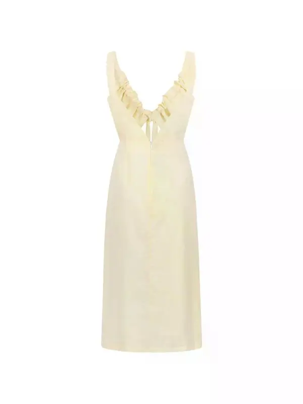 CAYET Helena Bead-embellished Cut-out Midi Dress