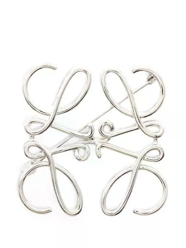 Loewe 2020s Anagram Brooch - Silver