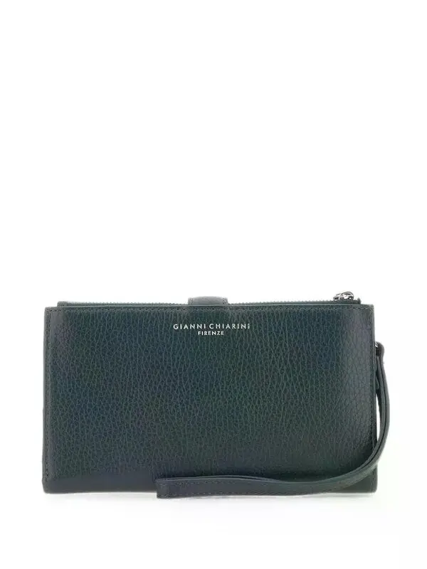 GIANNI CHIARINI Dollaro Pebbled Leather Wallet - Green