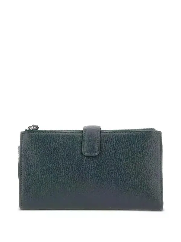 GIANNI CHIARINI Dollaro Pebbled Leather Wallet - Green