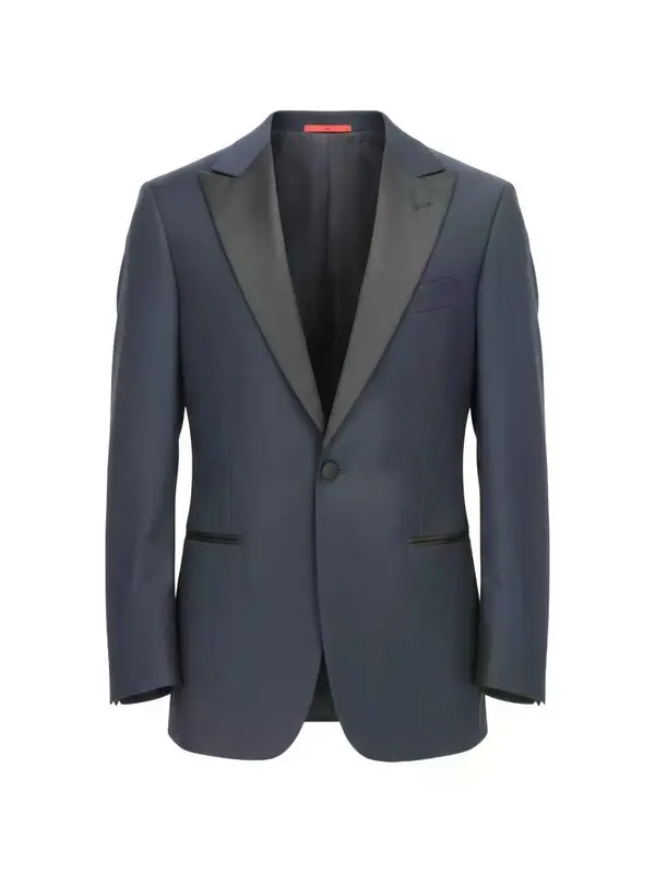 Isaia Peak-lapel Single-breasted Jacket