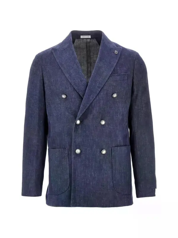 BRERAS MILANO Double-breasted Peak-lapel Blazer