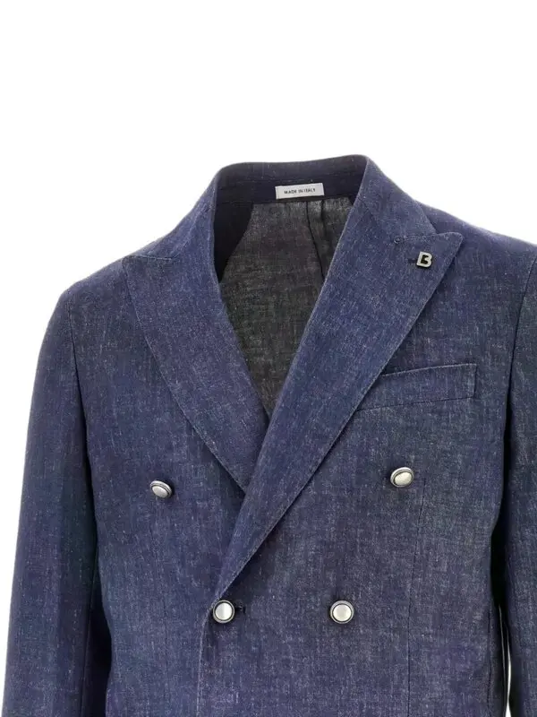BRERAS MILANO Double-breasted Peak-lapel Blazer