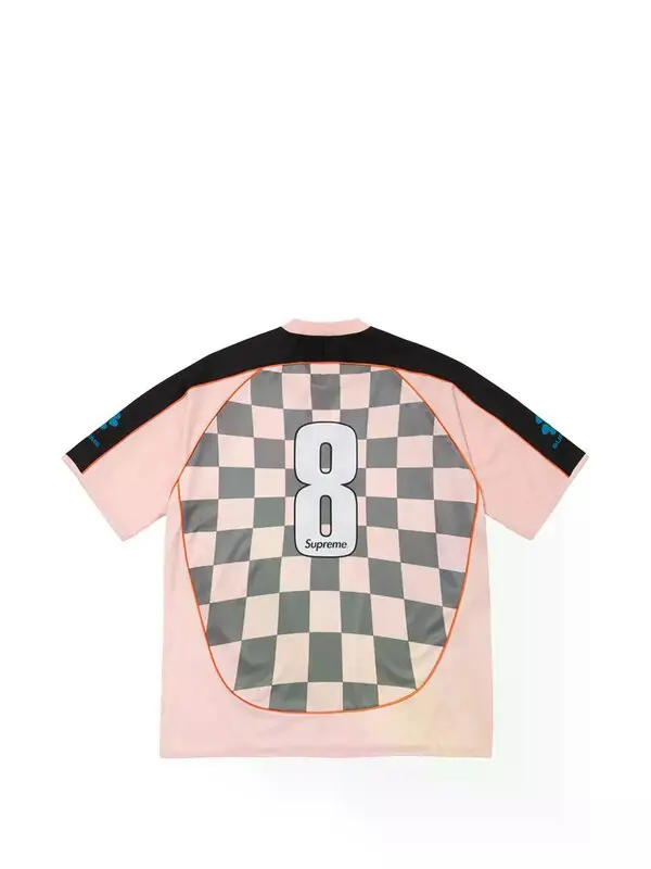 Supreme Checkerboard Soccer Logo-patch T-shirt