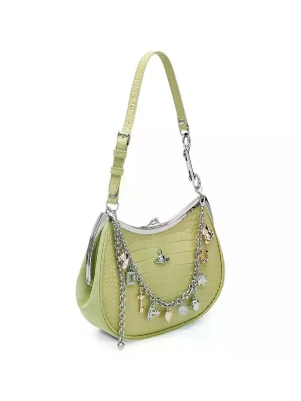 VIVIENNE WESTWOOD Charm Frame Croc-effect Shoulder Bag