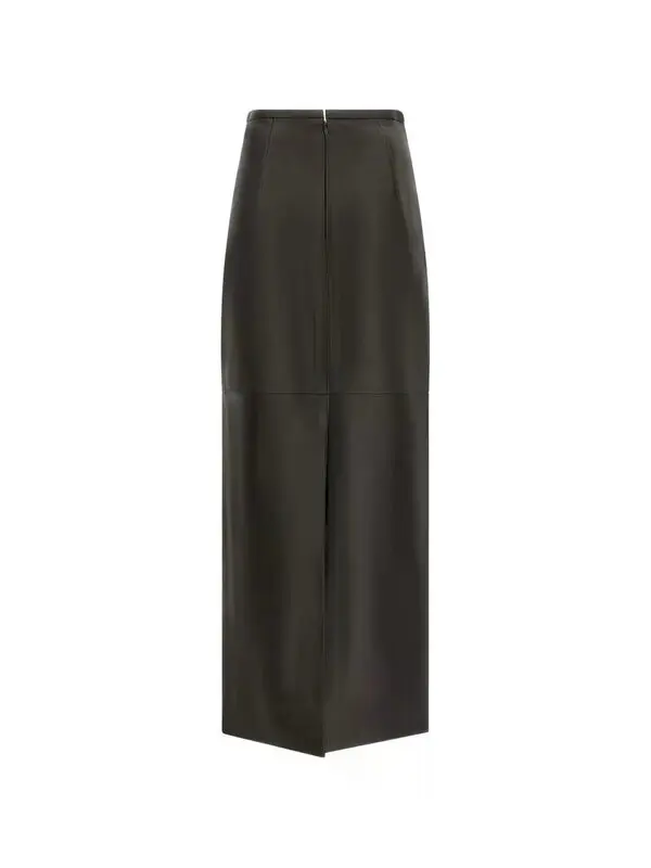 Co High-waisted Panelled Leather Midi Skirt