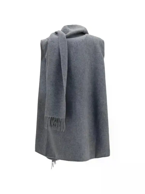 Fabiana Filippi Fringe-trimmed High-neck Vest - Grey