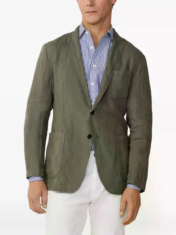 HACKETT LONDON Patch-pocket Linen Blazer