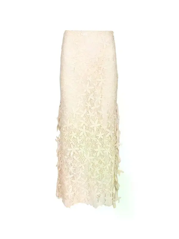 TOTEME Guipure Lace Tassel-trim Maxi Skirt