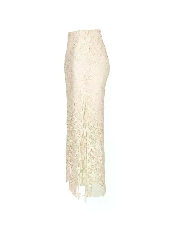 TOTEME Guipure Lace Tassel-trim Maxi Skirt