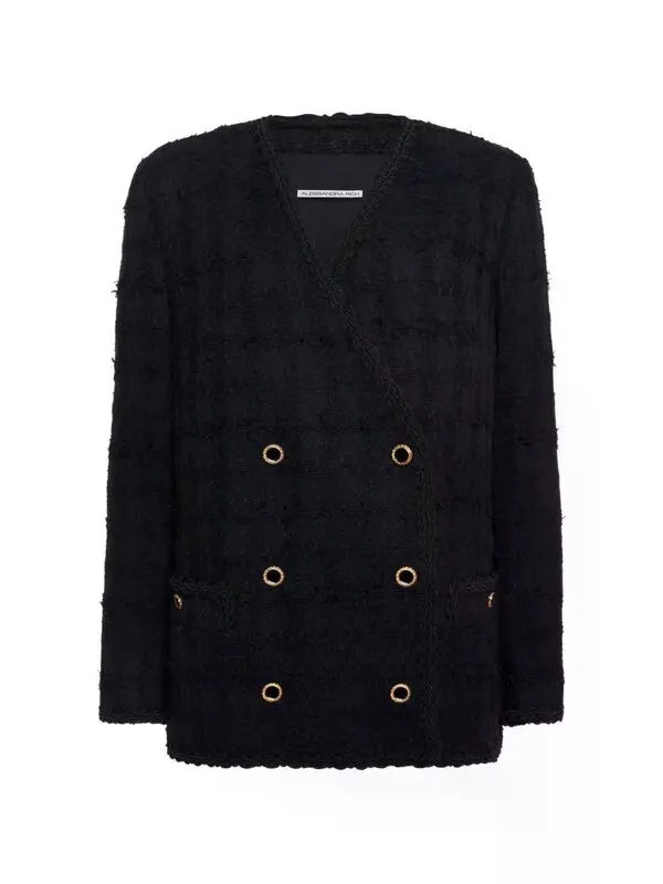 Alessandra Rich Tweed Double-breasted Jacket
