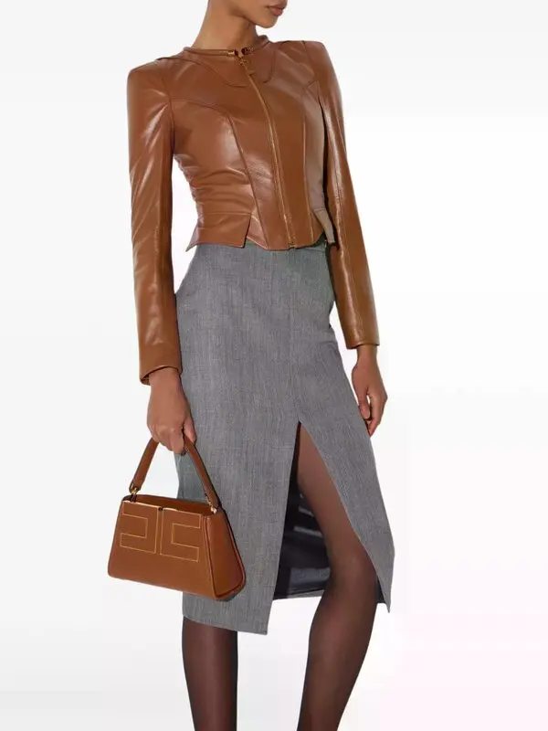 Elisabetta Franchi Handbag With Logo - Brown