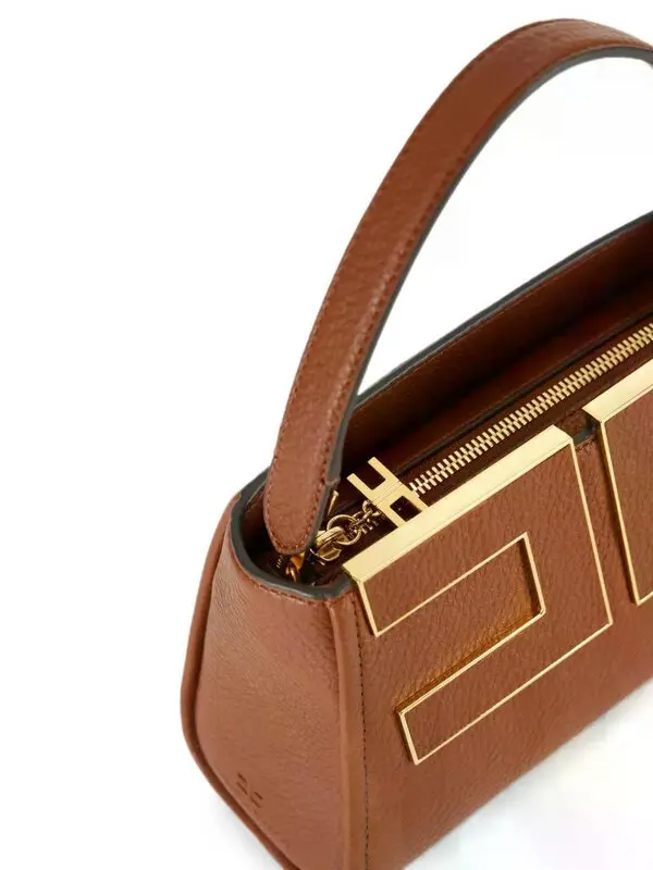 Elisabetta Franchi Handbag With Logo - Brown