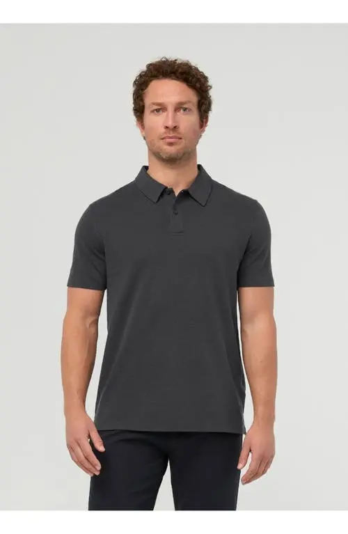 DUER Air Flow Pique Polo - Charcoal