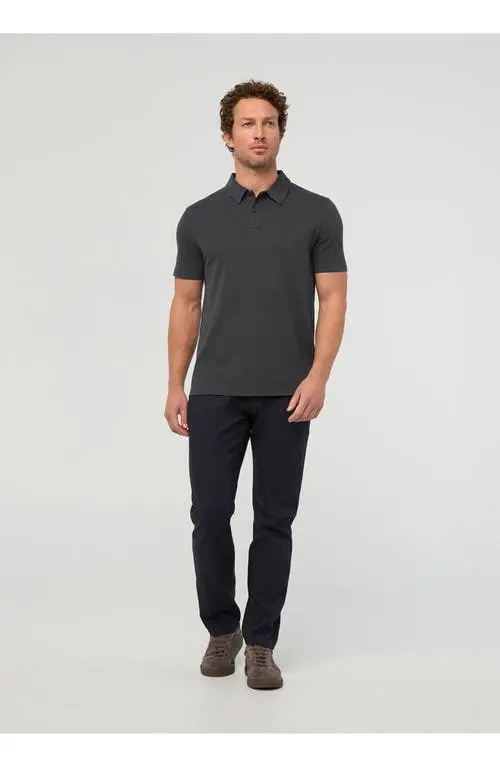 DUER Air Flow Pique Polo - Charcoal
