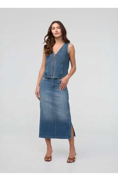 DUER Performance Denim Zip Front Vest