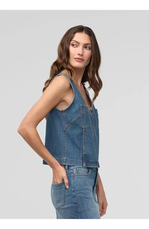 DUER Performance Denim Zip Front Vest