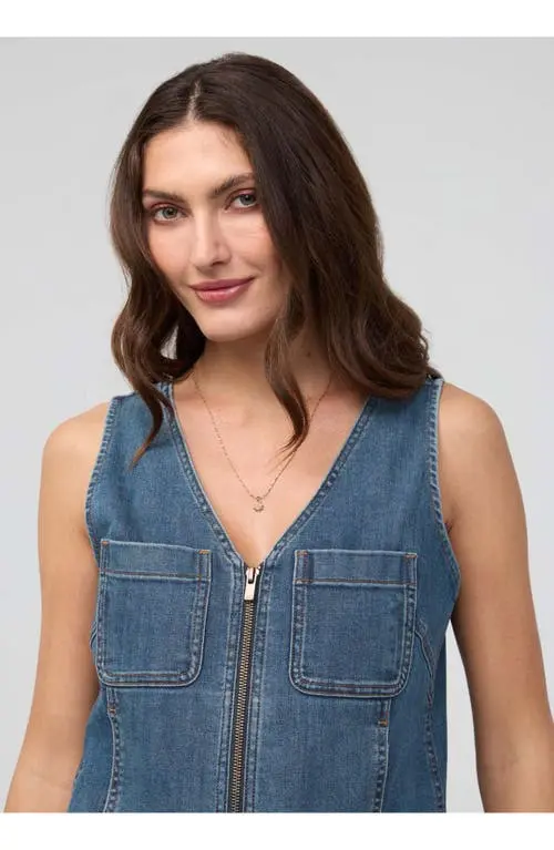 DUER Performance Denim Zip Front Vest