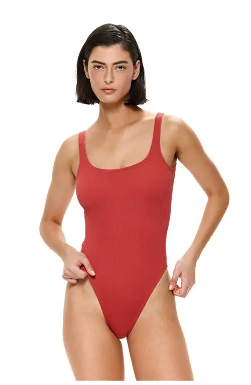 GOTTEX Tubular Square Neck One Piece - Paprika