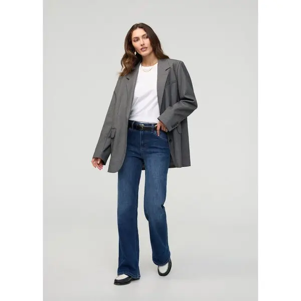 DUER Performance Denim High Rise Wide Leg - Night-harbour
