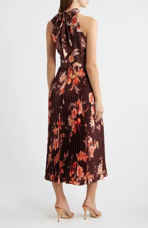 Eliza J Floral Print Sleeveless Print Midi Dress