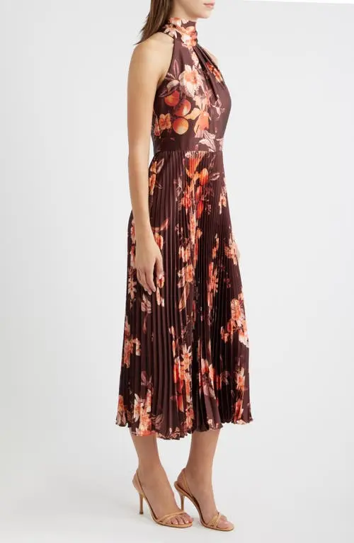 Eliza J Floral Print Sleeveless Print Midi Dress