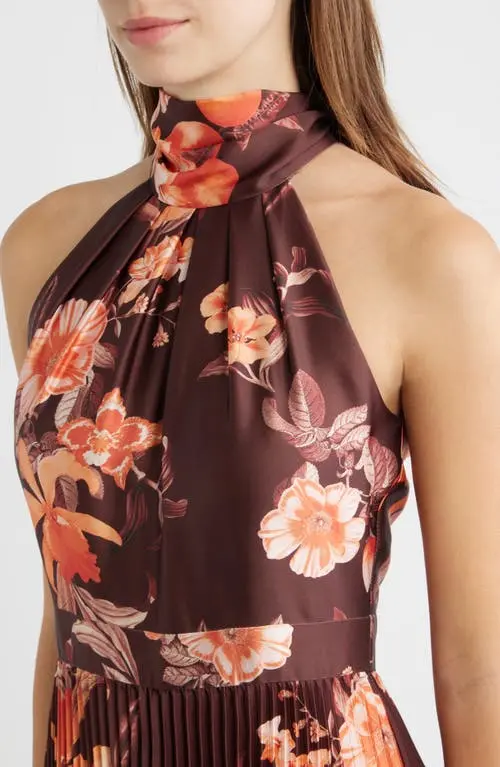 Eliza J Floral Print Sleeveless Print Midi Dress