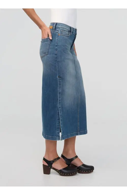 DUER Performance Denim Slit Skirt