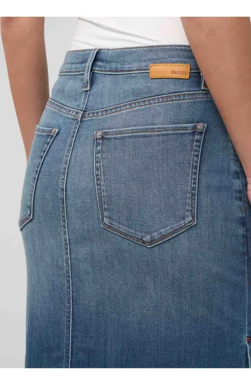 DUER Performance Denim Slit Skirt
