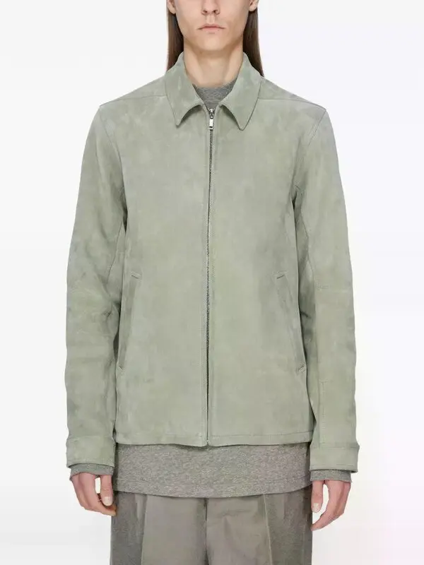 Rick Owens Suede Zip-up Jacket - Grey