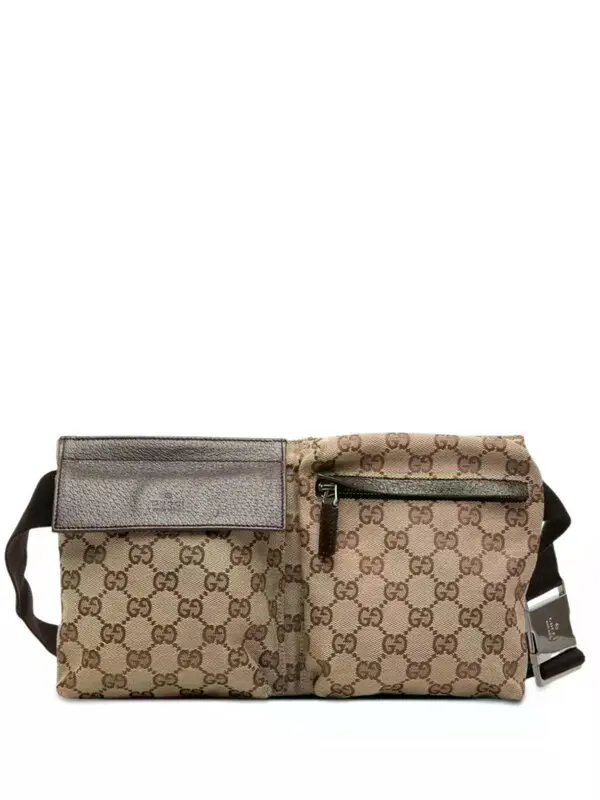 Gucci 2000-2015 Gg Canvas Double Pocket Belt Bag
