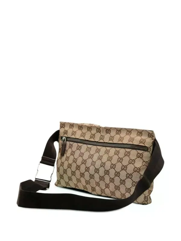 Gucci 2000-2015 Gg Canvas Double Pocket Belt Bag