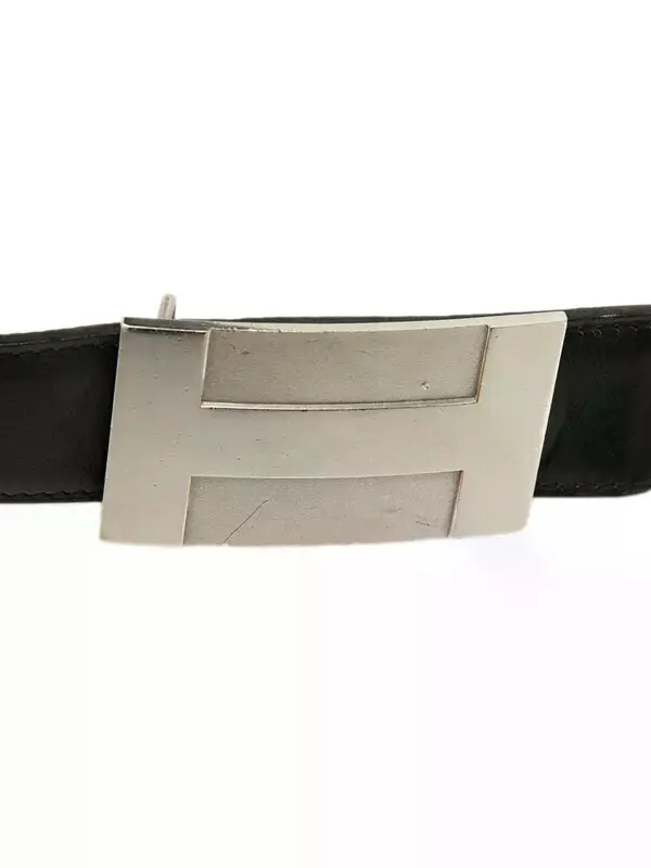 Hermès 2007 Box Calf And Togo H Plate Reversible Belt