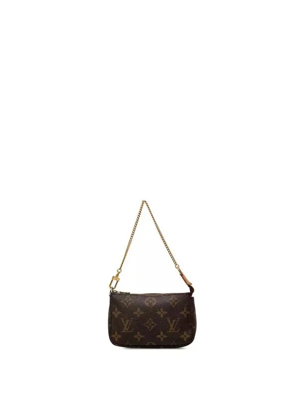 LOUIS VUITTON 2005 Monogram Mini Pochette Accessoires Handbag - Brown