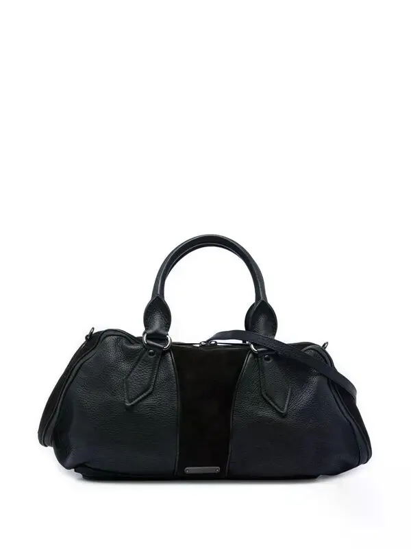 Burberry 2000-2017 Grained Calfskin And Suede Satchel