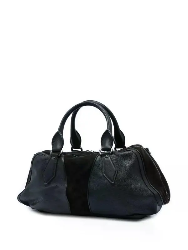 Burberry 2000-2017 Grained Calfskin And Suede Satchel