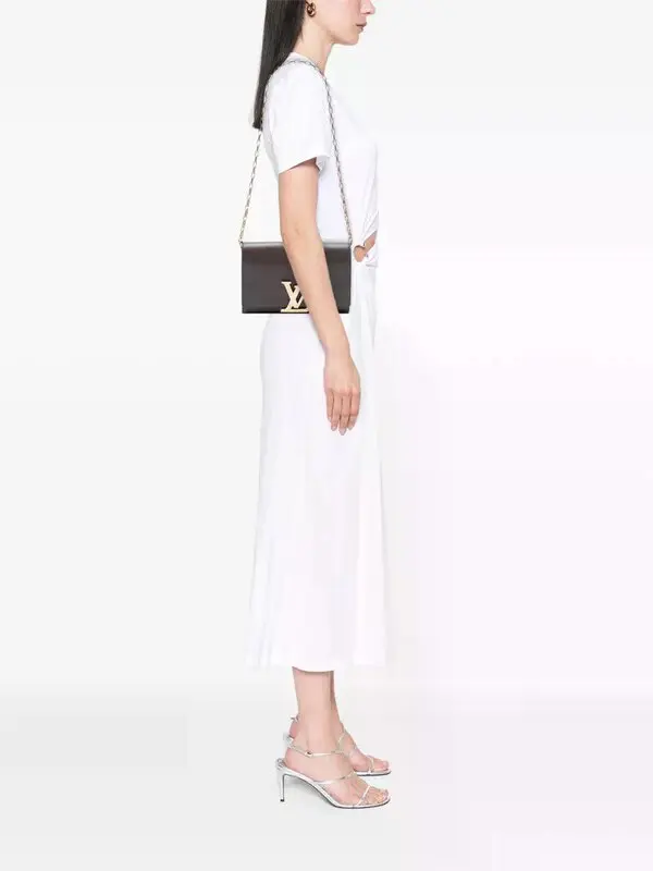 LOUIS VUITTON 2013 Leather Louise Chain Mm Shoulder Bag
