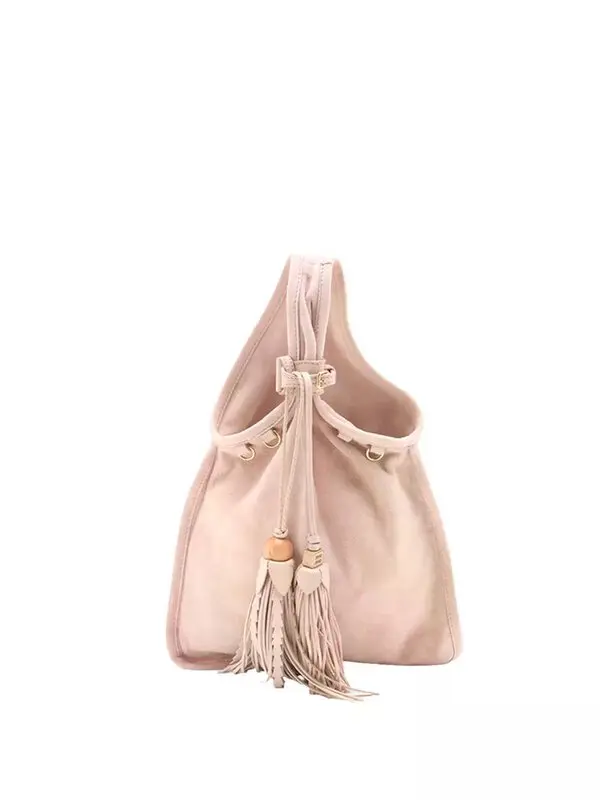 Miu Miu 2010-2026 Tassel Suede Tote Bag - Pink