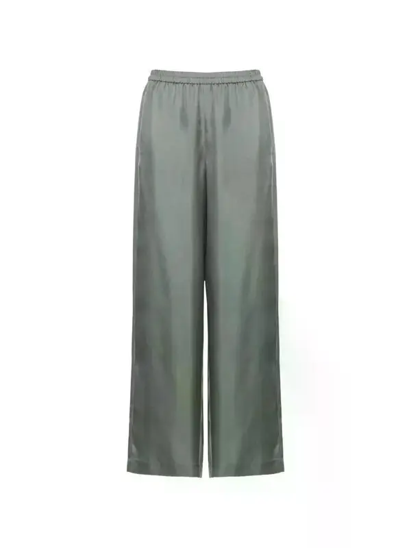 Marella Monochrome Silk Wide Leg Trousers