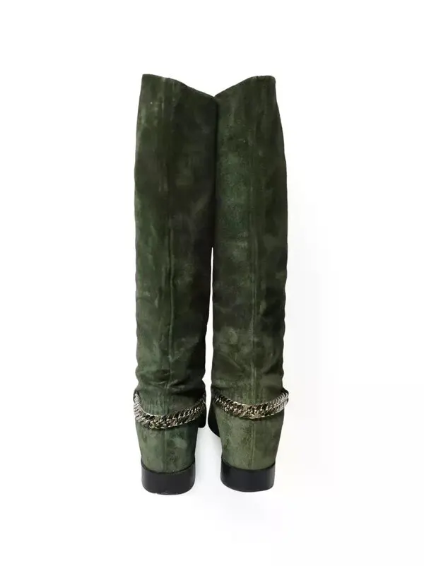 CHRISTIAN LOUBOUTIN Suede Chain-link Detail Boots