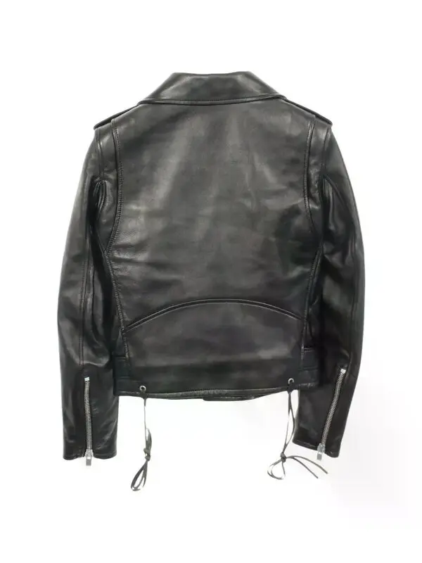 Saint Laurent Leather Belted Biker Jacket