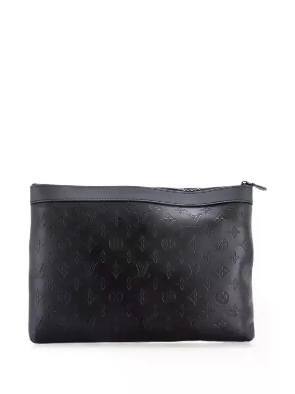LOUIS VUITTON Discovery Pochette Monogram Shadow Leather Gm Pouch - Black