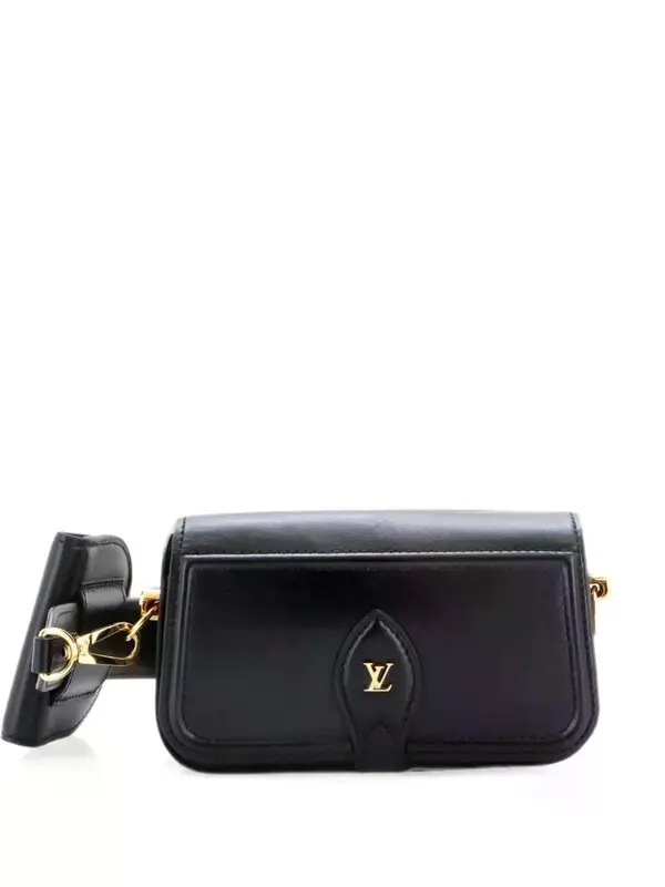 LOUIS VUITTON Officier Pouch Leather Crossbody Bag - Black