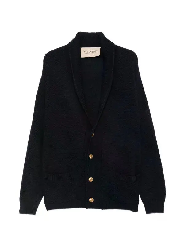 Valentino Garavani Shawl Collar Cardigan - Blue