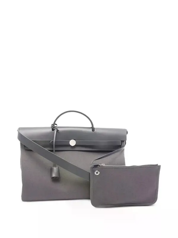 Hermès 2025 Large Herbag Zip Messenger Bag - Grey