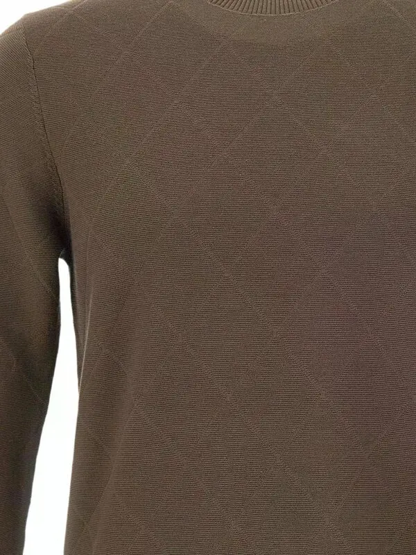 DIKTAT Diamond-knit Crew Neck Sweater
