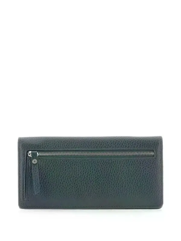 GIANNI CHIARINI Grain Pebbled Leather Wallet - Blue
